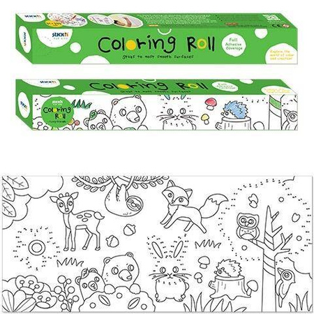 Stick'N Kolorowanka samoprzylepna w rolce wzór zwierzęta wymiary 31 ...