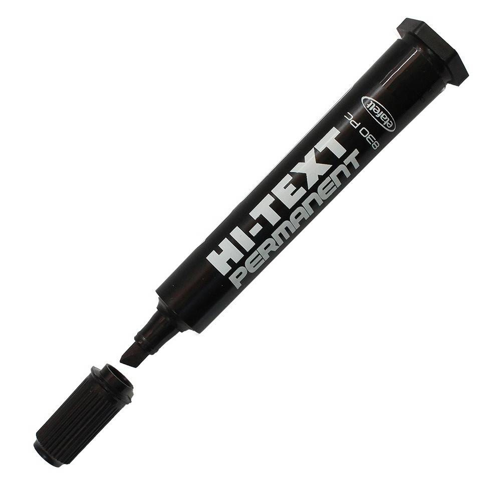 Marker hi-text 830pc permanentny ścięty czarny | ART. SZKOLNE I BIUROWE ...