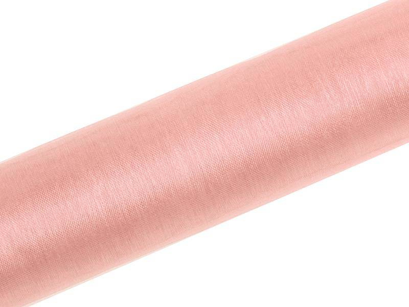 Organza gładka, blady róż, 0,16 x 9m (1 szt. / 9 mb.) | ART. KREATYWNE ...