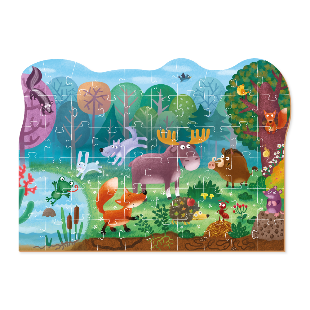 Puzzle Biomy 60 El. Zwierzęta Leśne 243111 Zwierzęta leśne | ZABAWKI ...